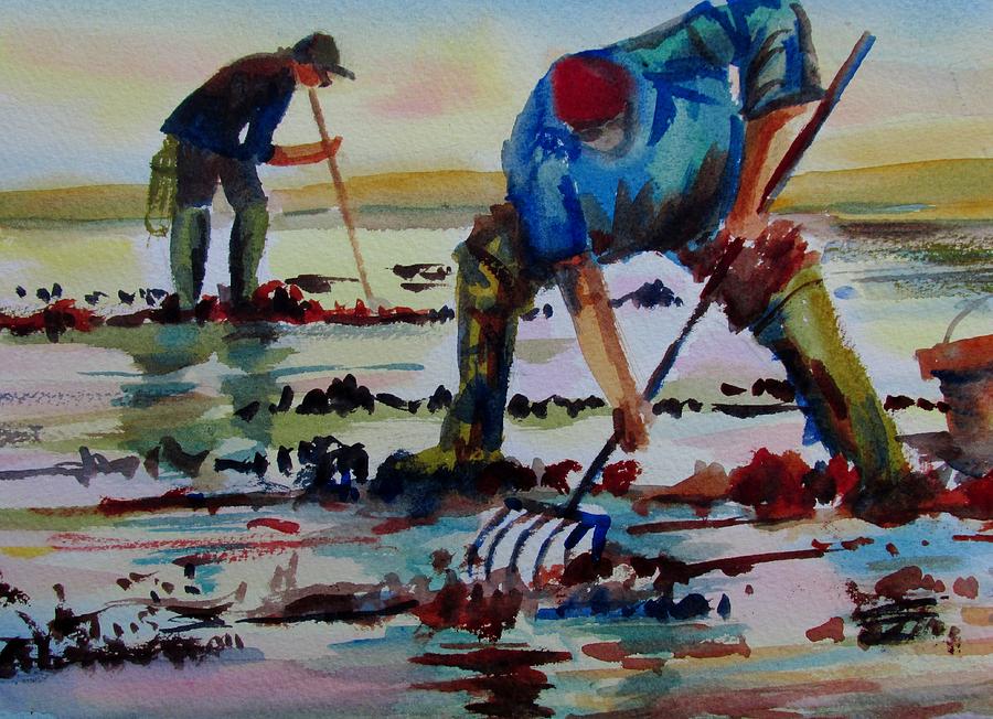 Two Clam Diggers Painting by Linda Emerson - Pixels