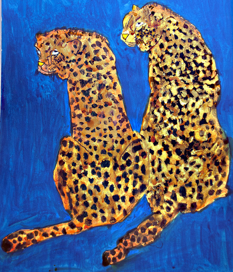 Two Leopards Painting by Don Wright - Fine Art America