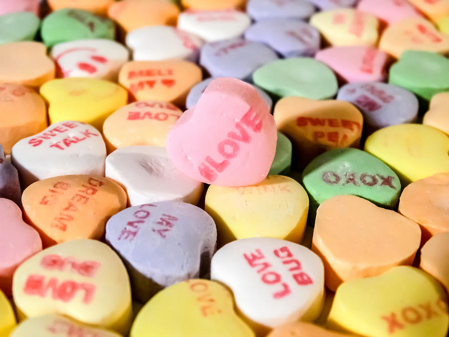 Valentine Candy Hearts Photograph by Cynthia Woods - Fine Art America