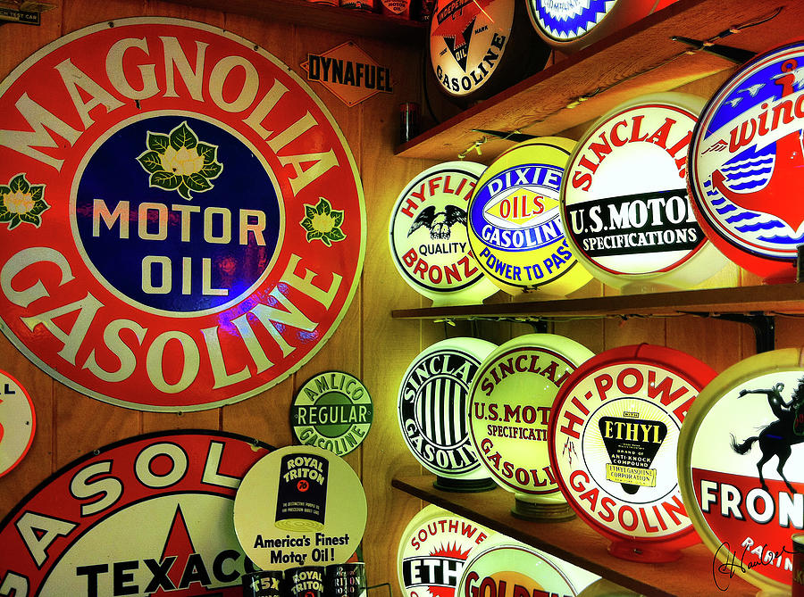 Vintage Gasoline Signs Photograph by Christine Hauber - Pixels