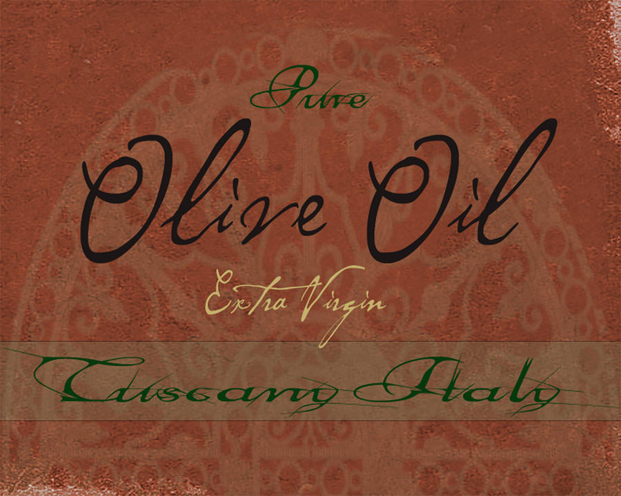 Vintage Olive Oil Print Digital Art by Adam Slack - Pixels