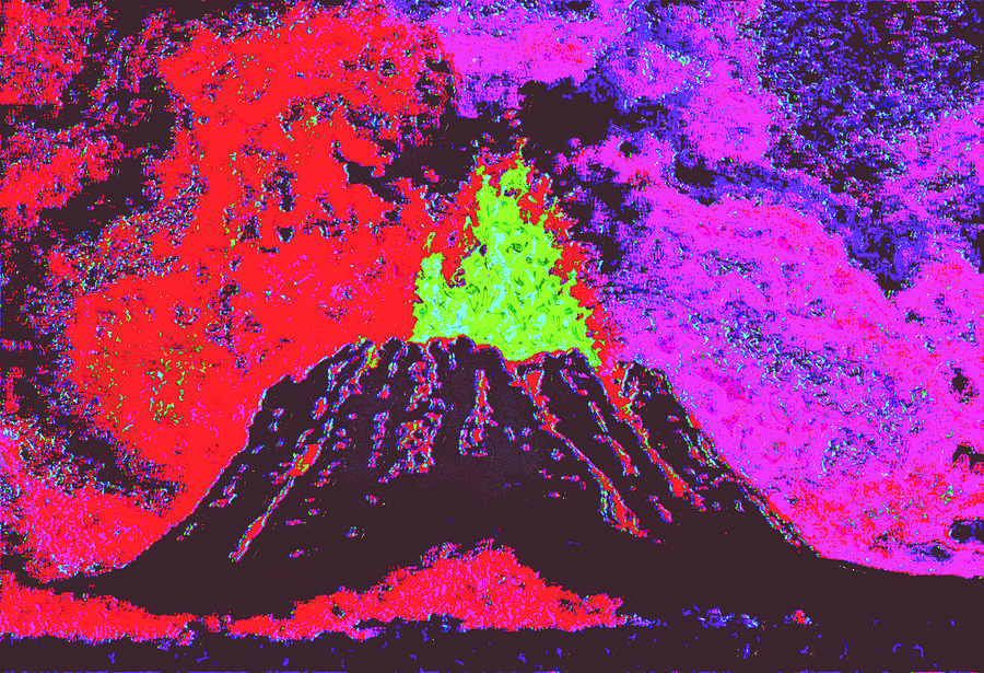 Volcano d4 Digital Art by Modified Image - Fine Art America