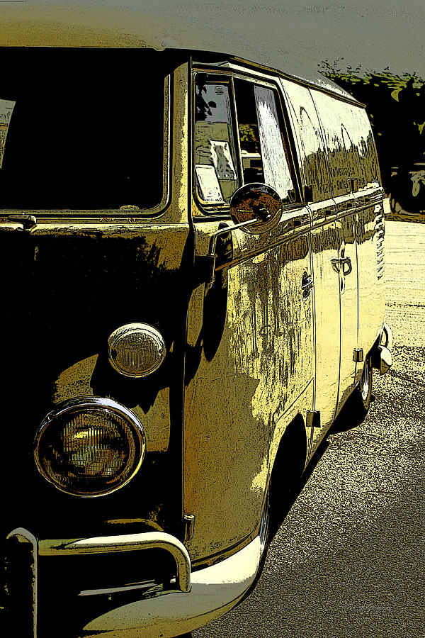 VW Split Window Panel Digital Art by Barry Germany - Fine Art America