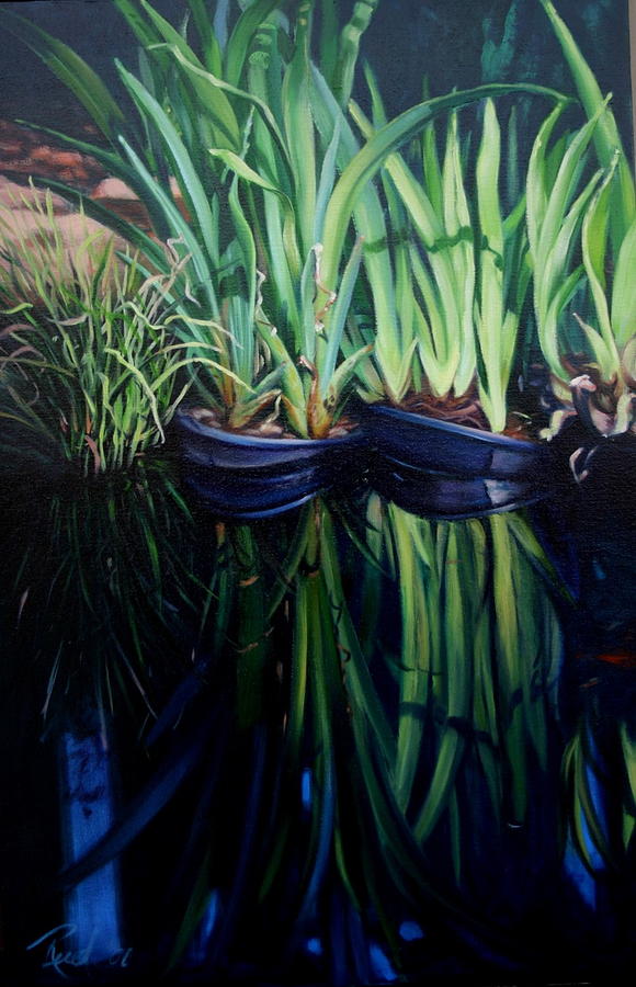 Water Garden Serie-H Painting by Patricia Reed - Fine Art America