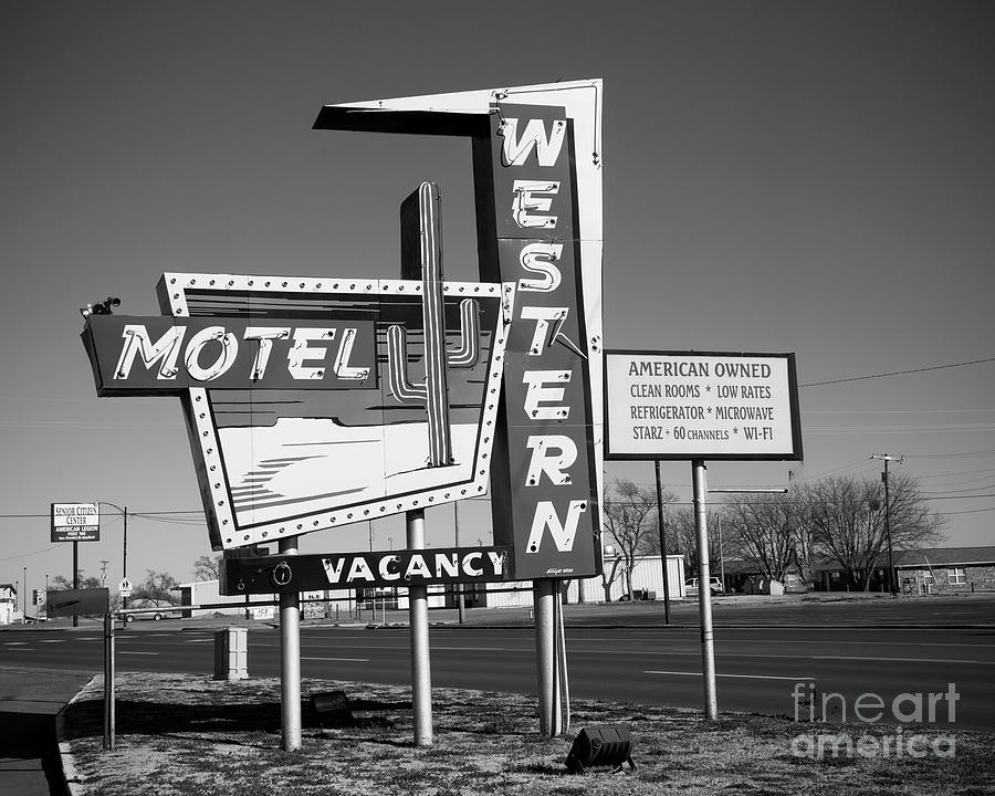 Western Motel Sign Western Motel Route 66 New Mexico Acrylic Print By