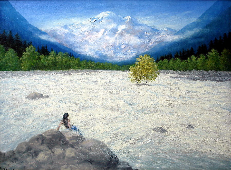 White Water Manali Painting by Priyadarshi Gautam - Fine Art America