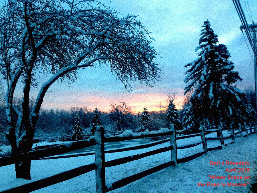 Winter Scene on the road to Moscow H a Painting by Gert J Rheeders ...