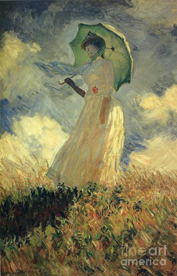 Woman With A Parasol Painting by Monet - Pixels