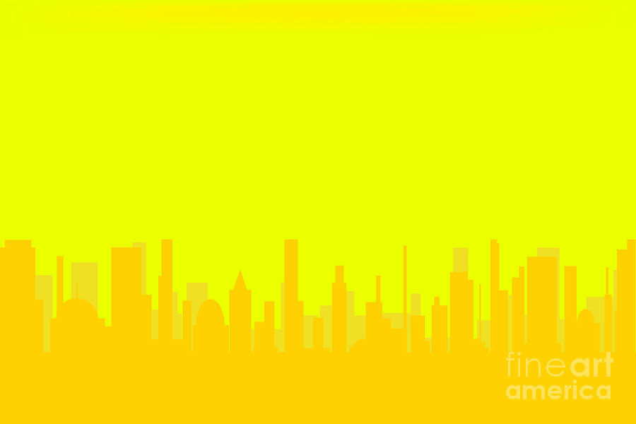 Yellow Cityscape Digital Art by Bigalbaloo Stock - Fine Art America