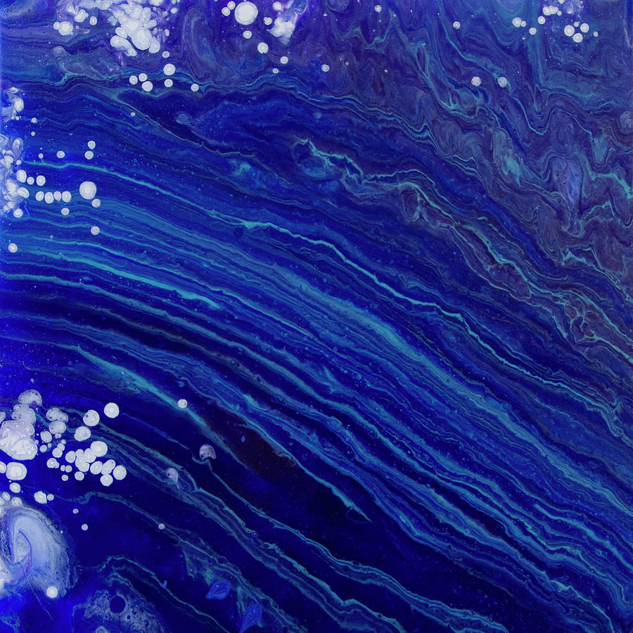Blue Striations Painting by Connie Kendall - Fine Art America