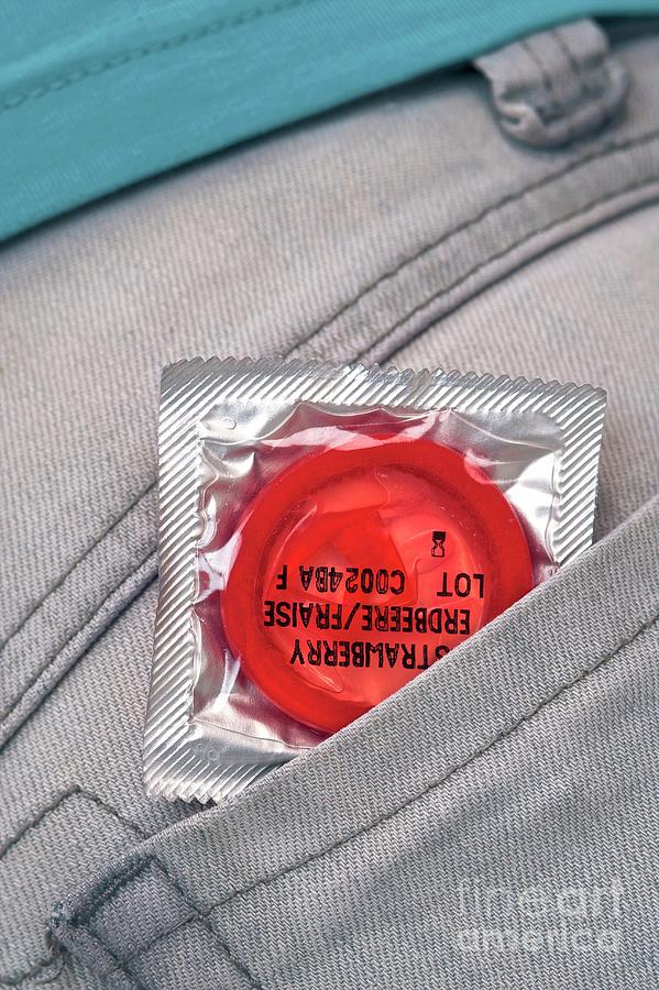 Condom In Back Pocket Photograph By Lea Patersonscience Photo Library Fine Art America
