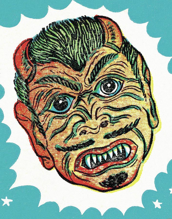 Devil Head Drawing By Csa Images Fine Art America