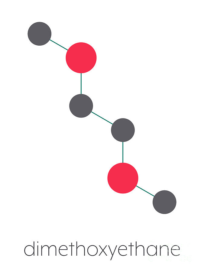 Dimethoxyethane Chemical Solvent Molecule Photograph by Molekuul ...