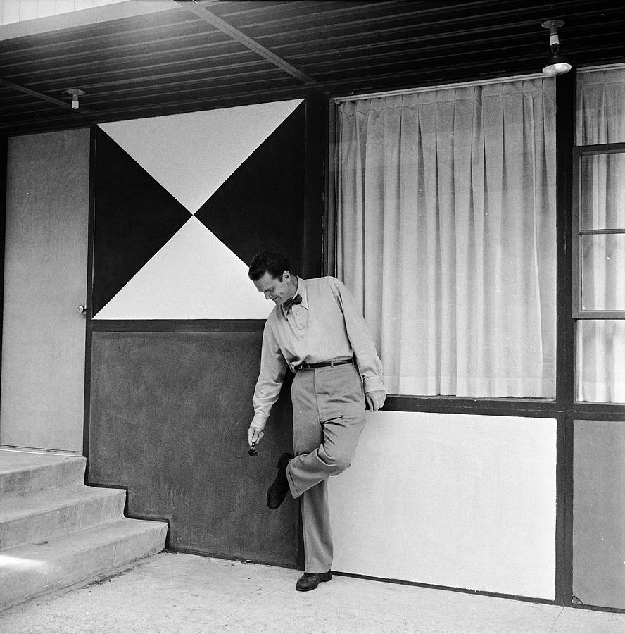 Eames Outside The Eames House Digital Art by Peter Stackpole - Fine Art America