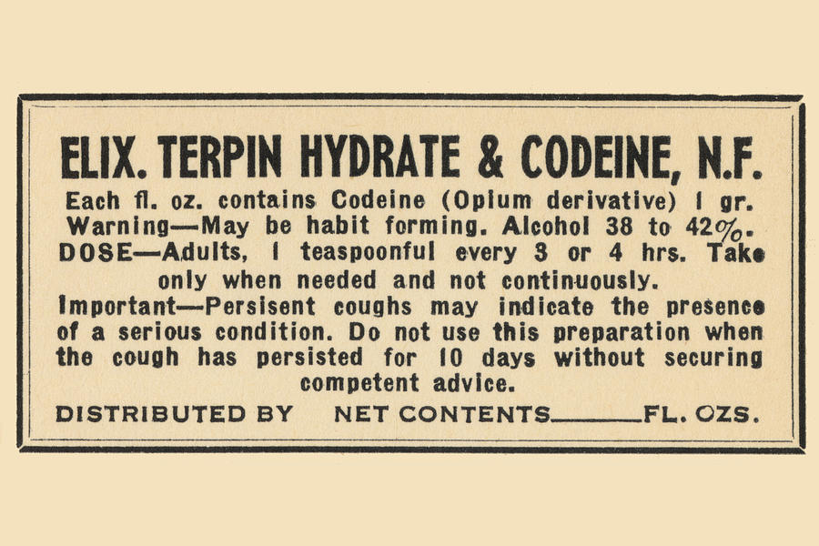 Elixir Terpin Hydrate & Codeine, N.F. Painting by Unknown - Fine Art ...