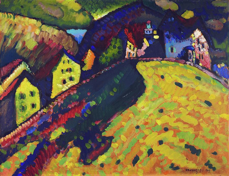 Houses At Murnau Painting by Wassily Kandinsky Houses At Murnau Painting by Wassily Kandinsky