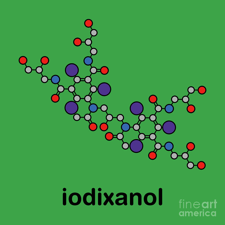 Iodixanol Contrast Agent Molecule Photograph by Molekuul/science Photo ...