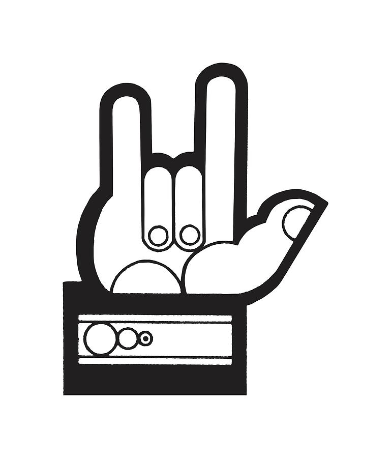 Love Hand Sign Drawing By Csa Images Fine Art America