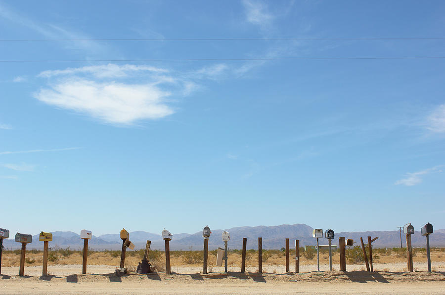 Mailboxes, Mojave Desert, California, Usa #1 Digital Art by - Fine Art ...
