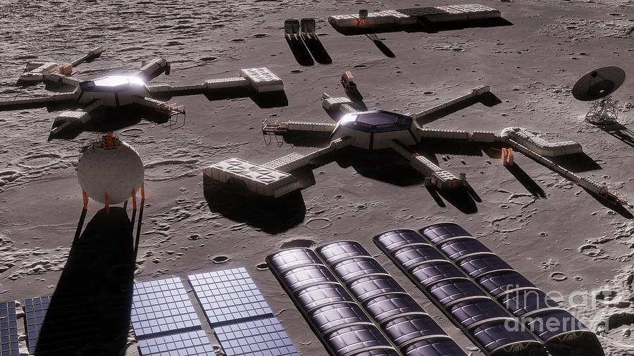 Moon Base #1 by Science Photo Library