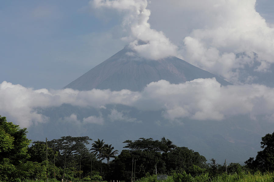 The Fuego Volcano Spews out a Plume Photograph by Carlos Jasso - Fine ...