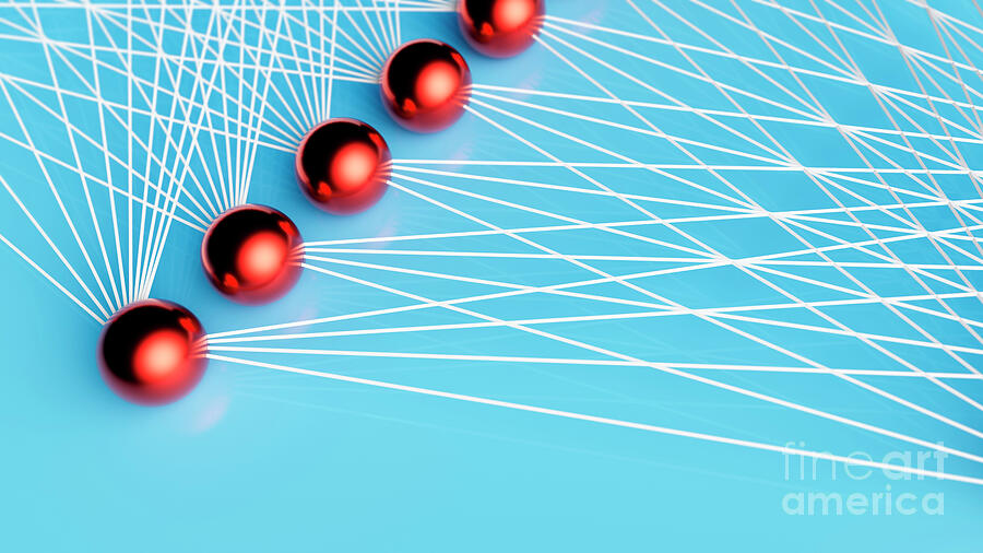 Ai Neural Network Layer Nodes #2 by Thom Leach / Science Photo Library