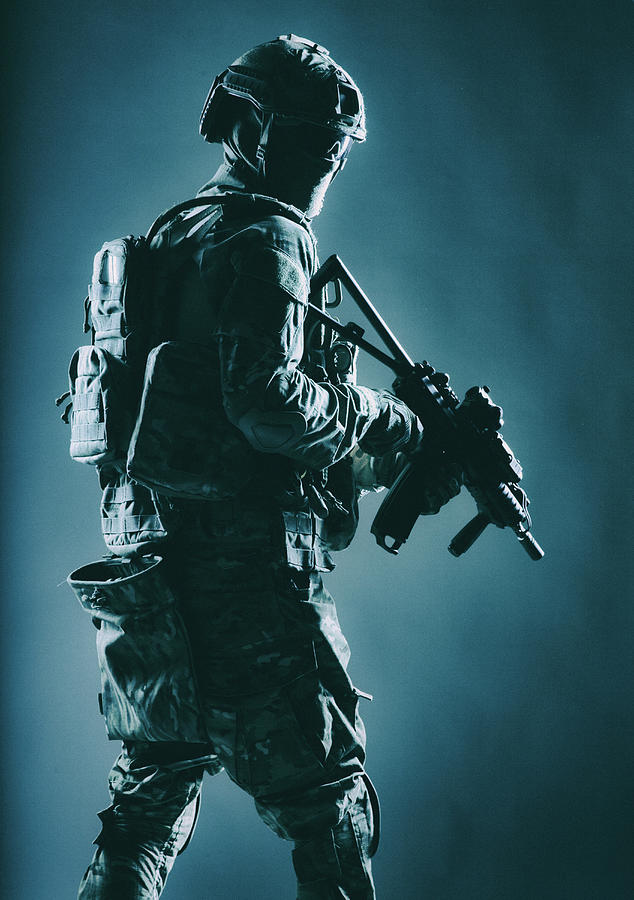 Army Soldier In Battle Uniform Photograph by Oleg Zabielin - Fine Art America