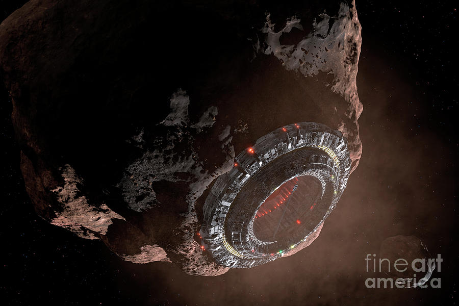 Artwork Of An Asteroid Being Mined. Photograph by Mark Garlick/science Photo Library - Fine Art ...