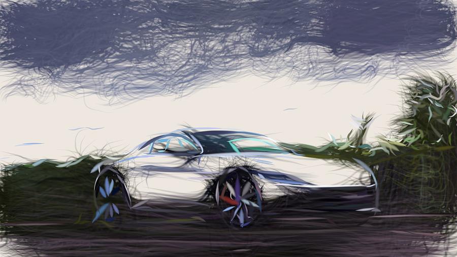 Aston Martin DB10 Spectre Drawing Digital Art by CarsToon Concept ...