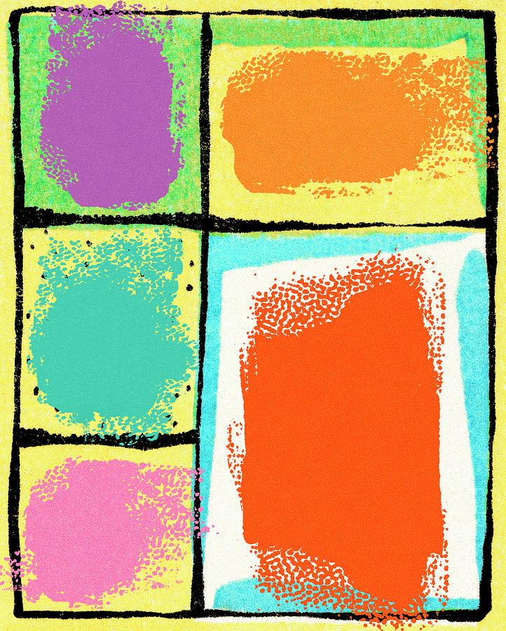 Color Block Pattern Drawing by CSA Images - Fine Art America