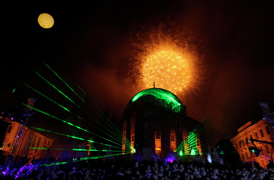 Fireworks Explode over the Main Square Photograph by Laszlo Balogh ...