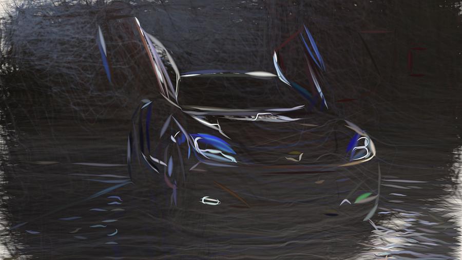 Hyundai I Oniq Draw Digital Art By Carstoon Concept Fine Art America
