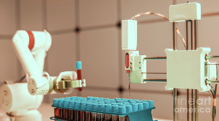 Robotic Arm Holding Blood Sample Photograph by Wladimir Bulgar/science ...
