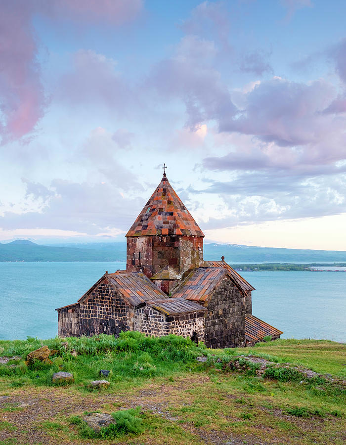 Sevanavank Church On Lake Sevan At Sunset, Sevan, Gegharkunik Province, Armenia Photograph by ...