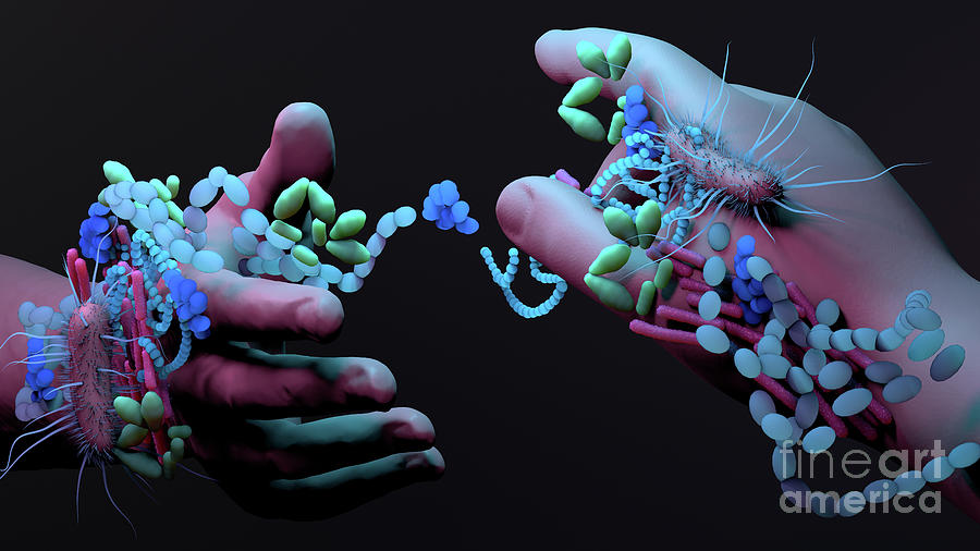 Spreading Germs #2 by Science Photo Library