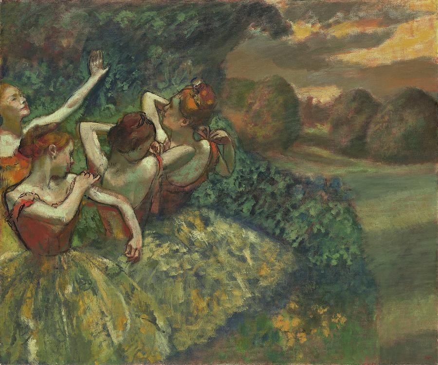 Four Dancers Painting by Edgar Degas