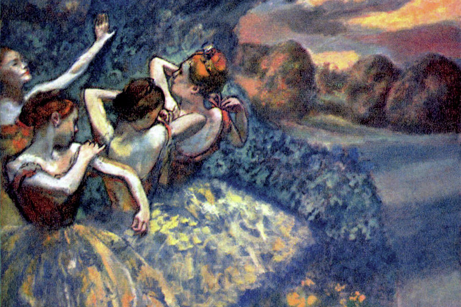 Four Dancers Painting by Edgar Degas - Pixels