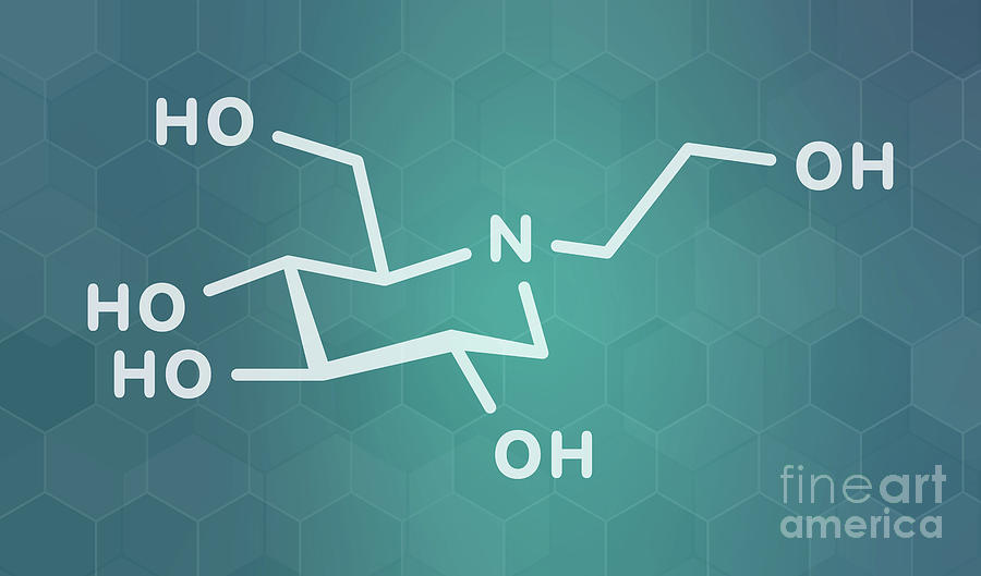 Miglitol Diabetes Drug Molecule #3 by Science Photo Library