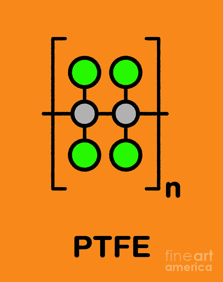 Polytetrafluoroethylene Polymer Chemical Structure Photograph by Molekuul/science Photo Library ...
