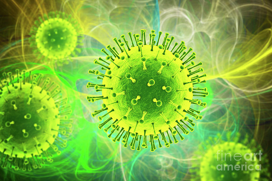 Virus Particles Photograph by Kateryna Kon/science Photo Library | Pixels