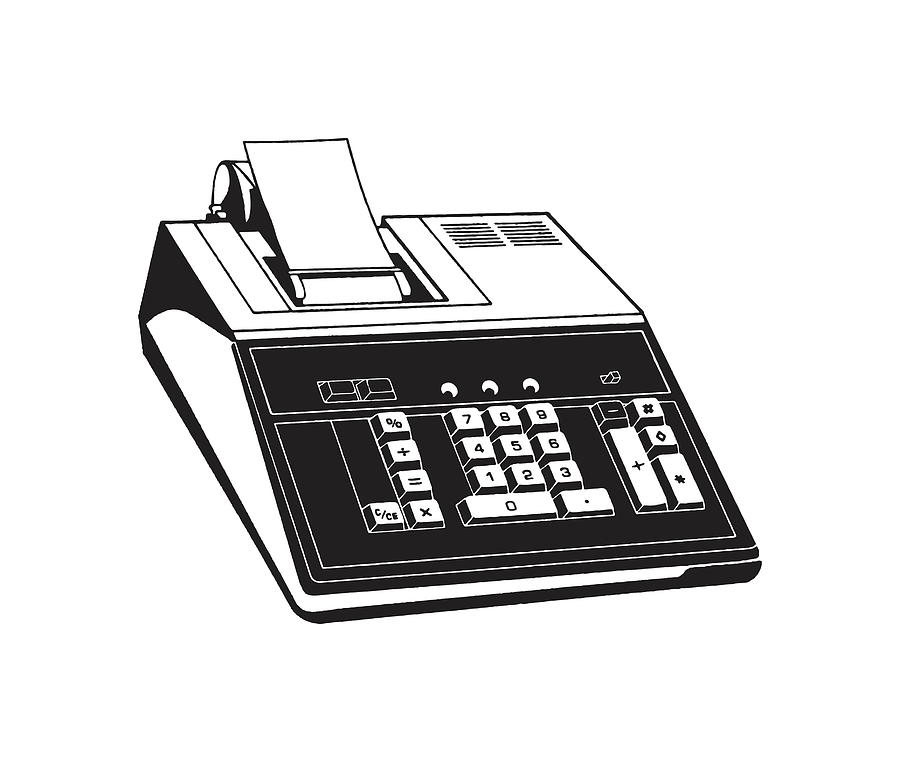 Adding Machine Drawing by CSA Images - Fine Art America