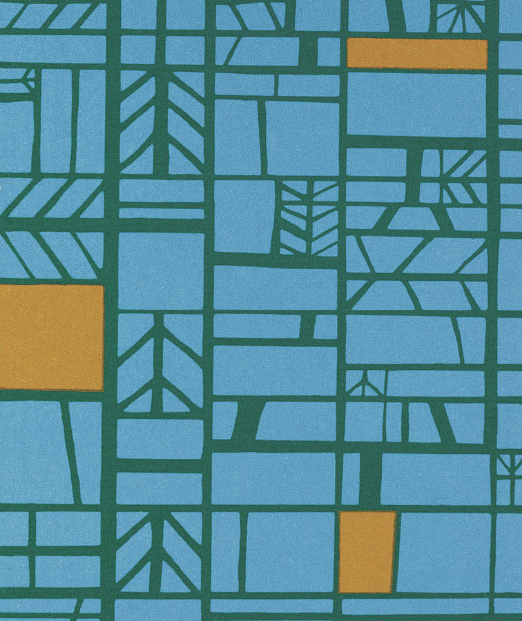 Blue Pattern Drawing by CSA Images - Fine Art America