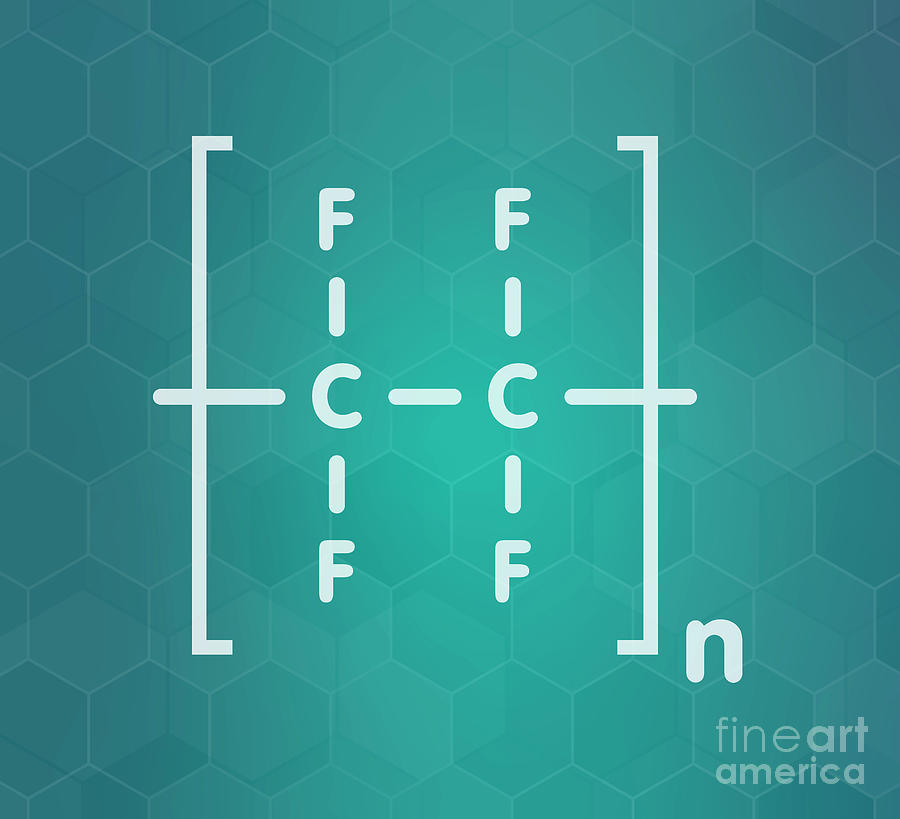 Polytetrafluoroethylene Polymer Chemical Structure #4 Photograph by Science Photo Library ...