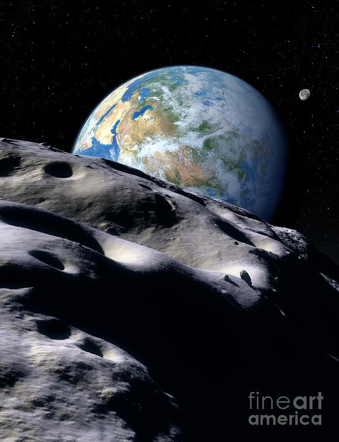 Asteroid Approaching Earth Photograph by Detlev Van Ravenswaay/science Photo Library - Fine Art ...