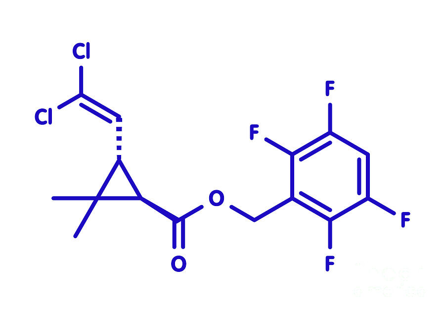 Transfluthrin Insecticide Molecule Photograph by Molekuul/science Photo Library - Pixels