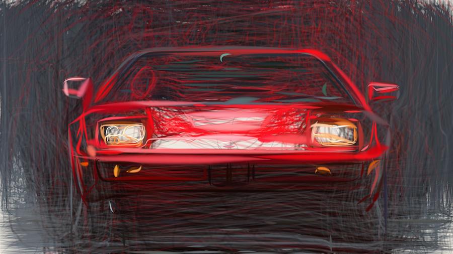 BMW M1 Draw Digital Art by CarsToon Concept - Pixels