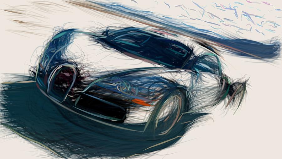 Bugatti Veyron Draw #7 Digital Art by CarsToon Concept - Fine Art America