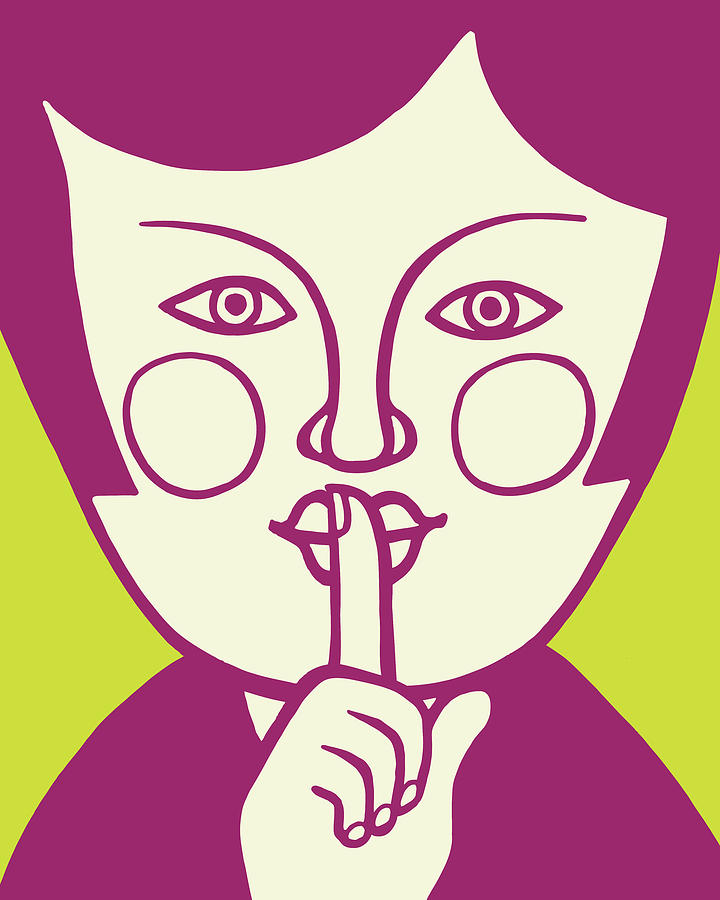 Gesture to Be Quiet Drawing by CSA Images - Pixels