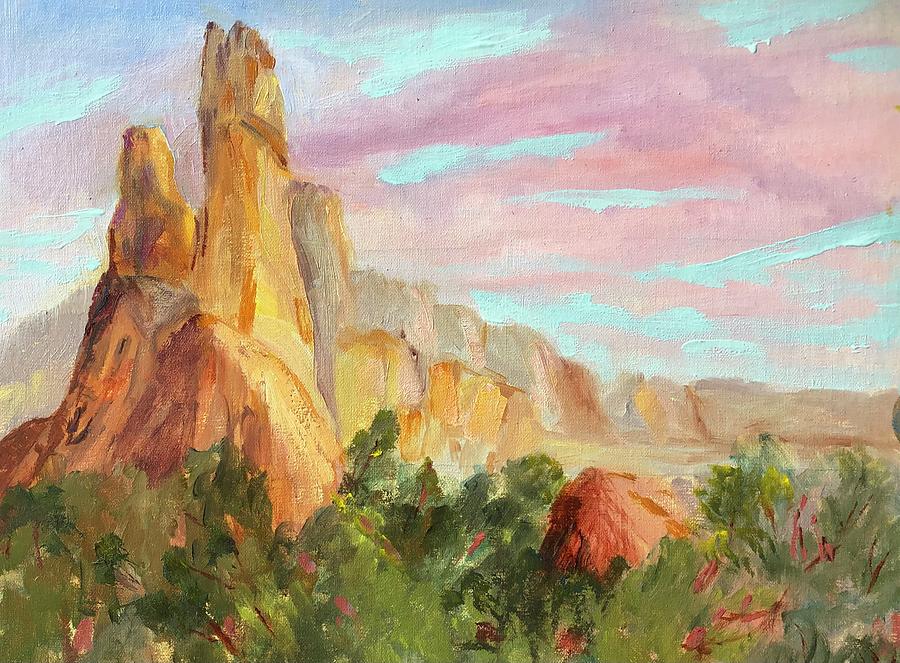 Ghost Ranch Sunrise Painting by Joan Bohls - Pixels