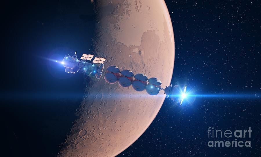 Spaceship Traveling To Mars #8 Photograph by Sebastian Kaulitzki ...